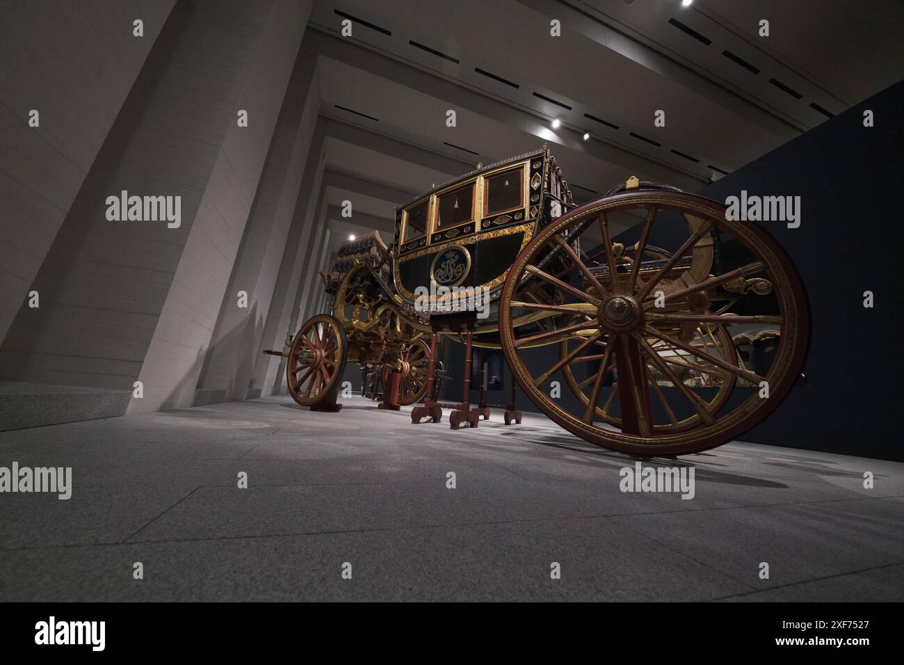 View of the exhibition of In Motion. Vehicles and carriages of National ...