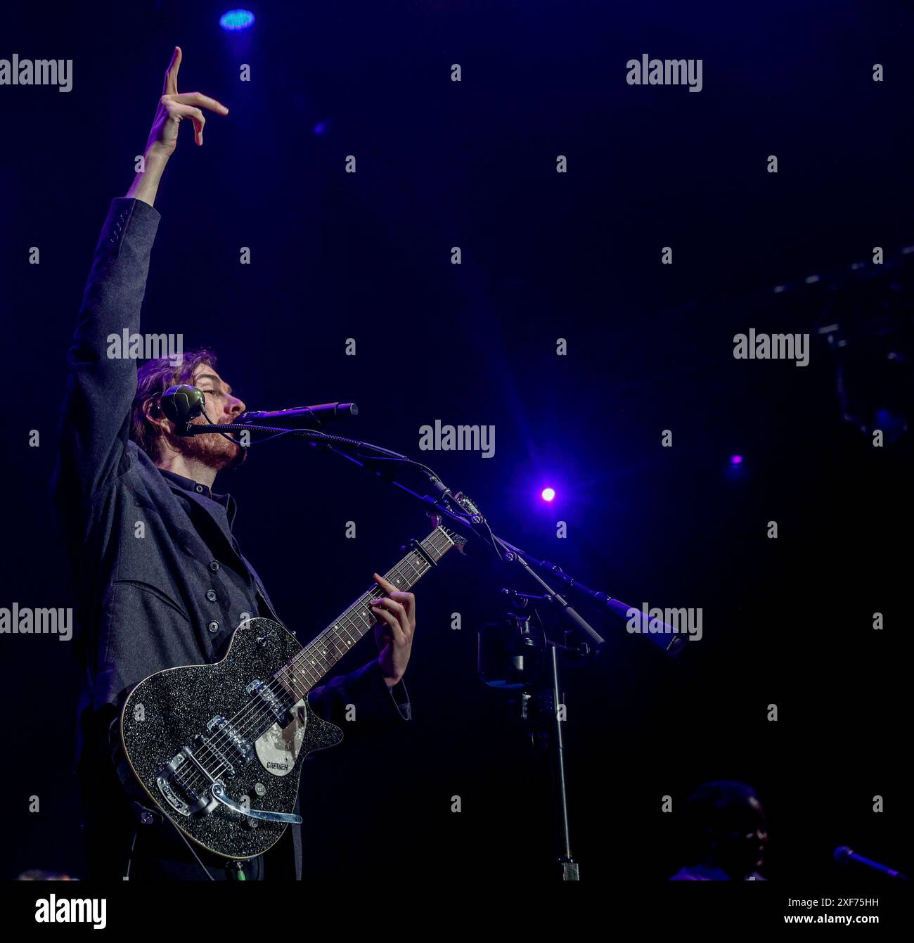 The singer Hozier during his concert at the WiZink Center, on July 1 ...