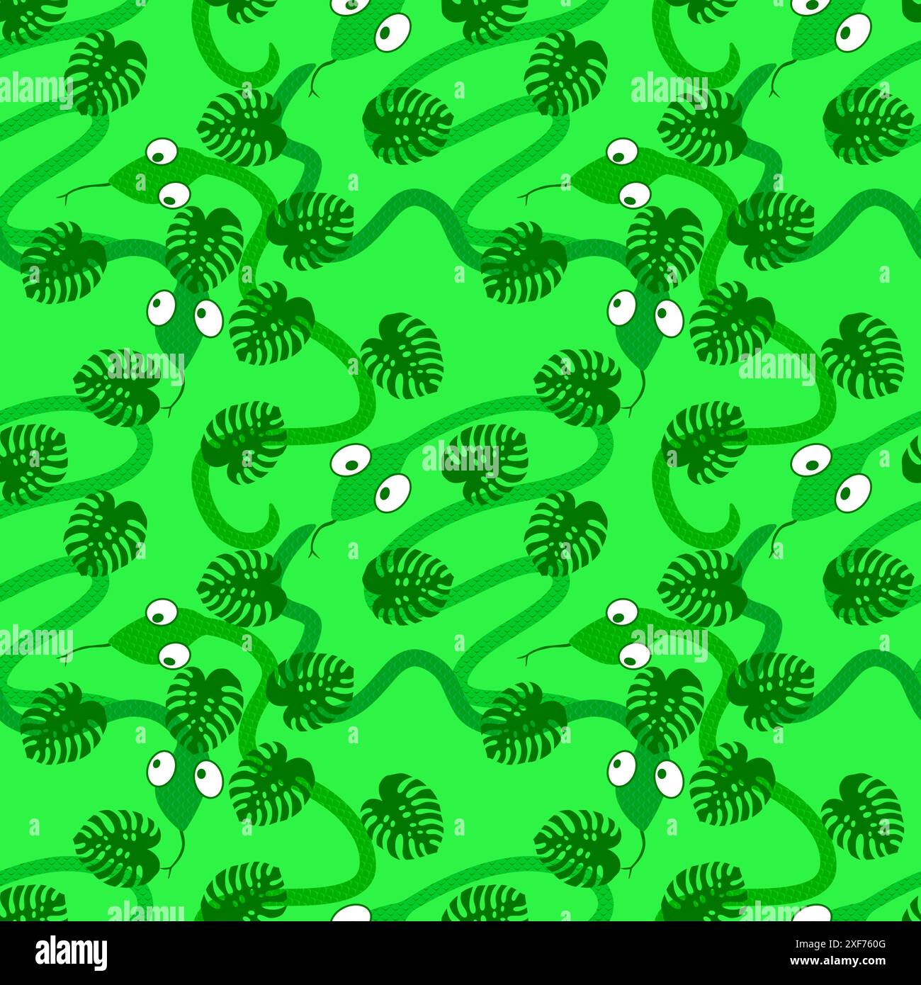 Summer cartoon animals seamless snake pattern for wrapping paper and ...