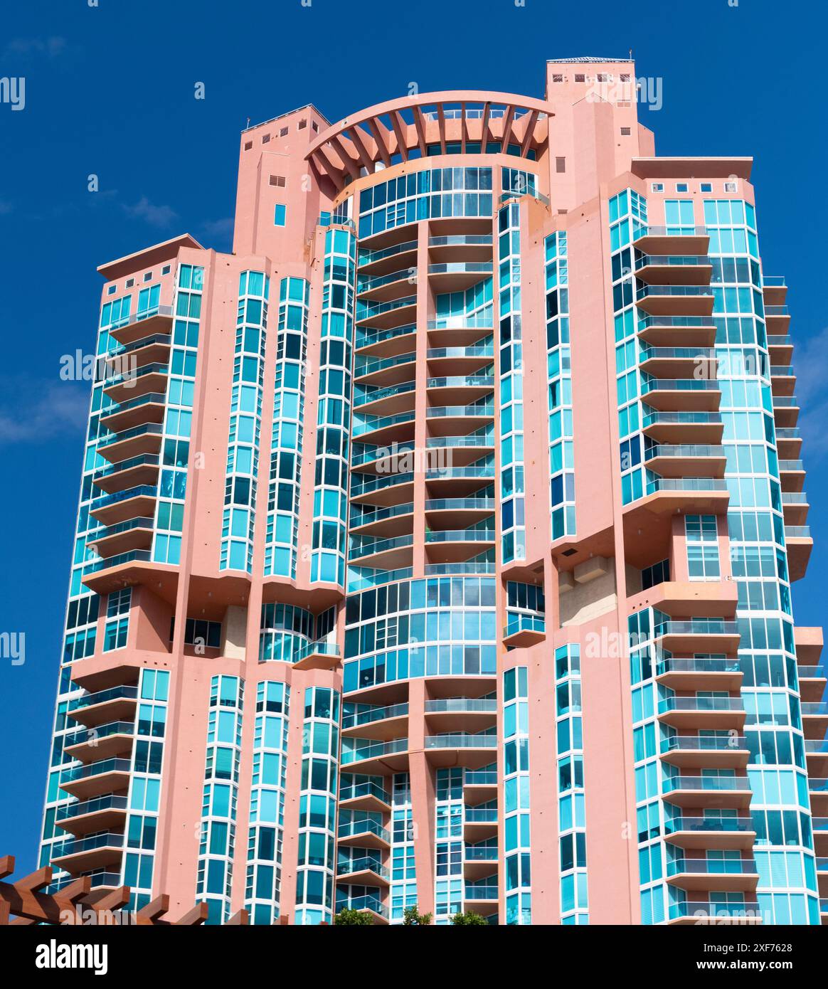 Luxury building of Miami, Florida. Miami beach architecture. Modern ...