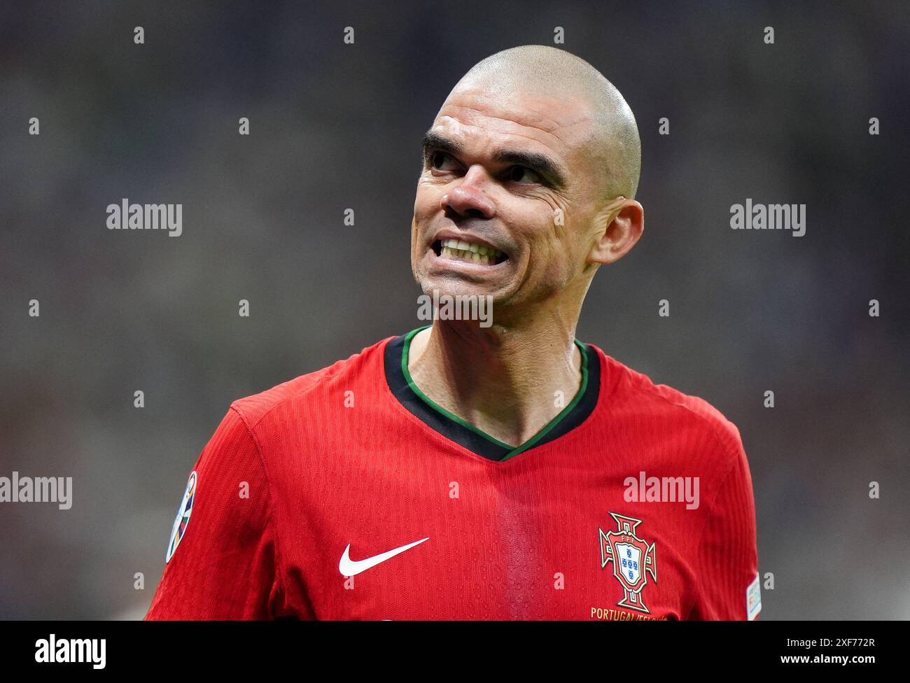 Portugal's Pepe reacts during the UEFA Euro 2024, round of 16 match at ...