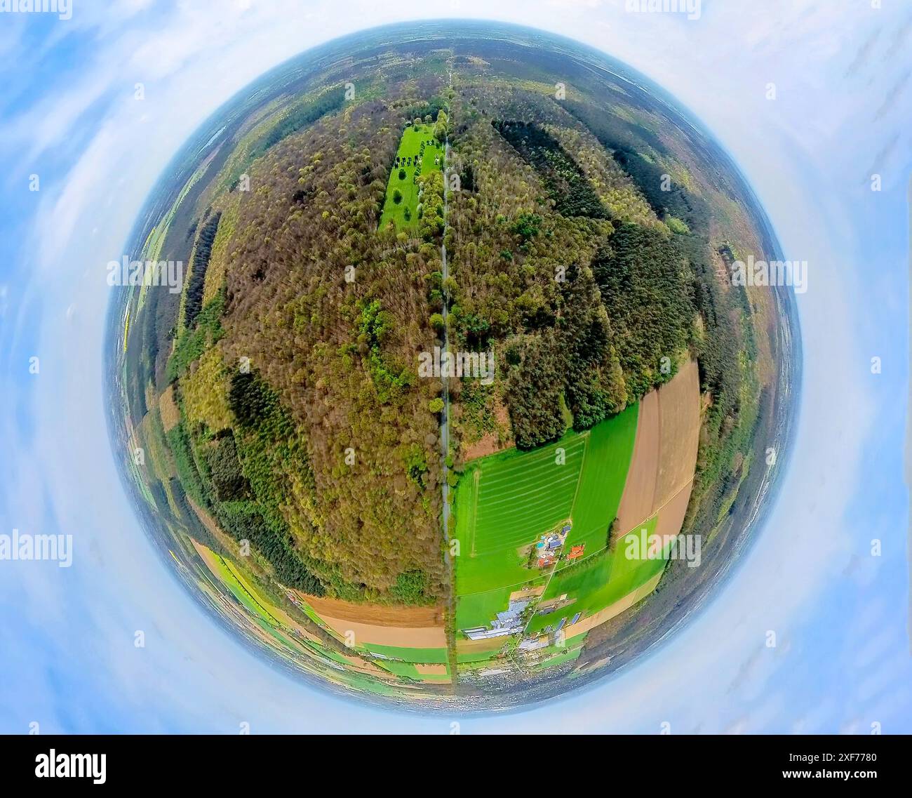 Aerial view, Reichswald Forest War Cemetery, British military cemetery ...
