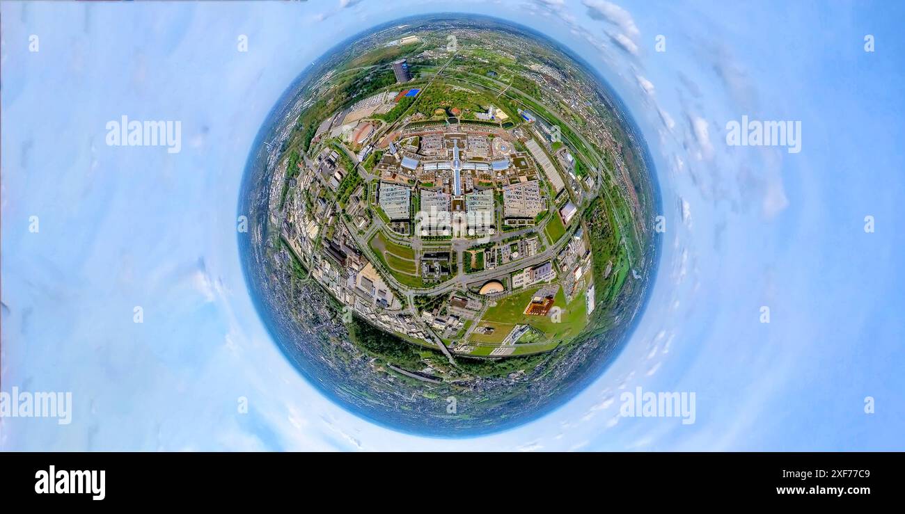 Aerial view, Westfield Centro star-shaped shopping center, general view ...