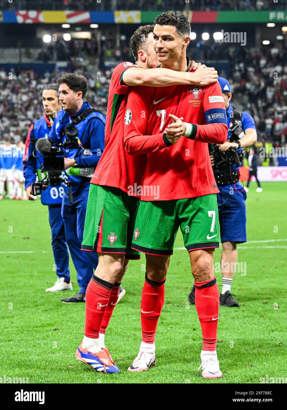 FRANKFURT - Cristiano Ronaldo of Portugal celebrates victory during the ...