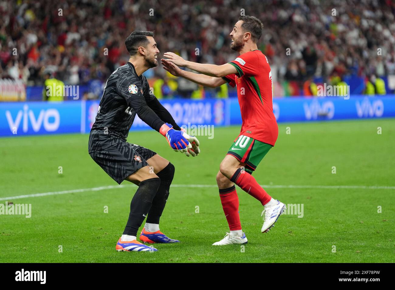 Portugal's Bernardo Silva and goalkeeper Diego Costa celebrate winning ...
