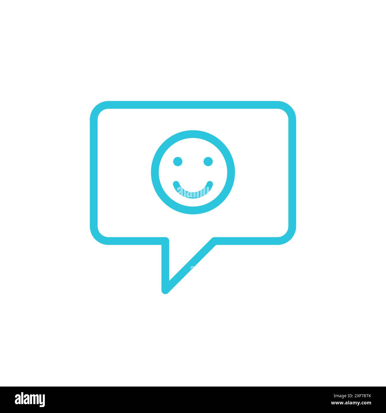 Smiley Customer feedback emoji icon. Isolated on white background. From ...