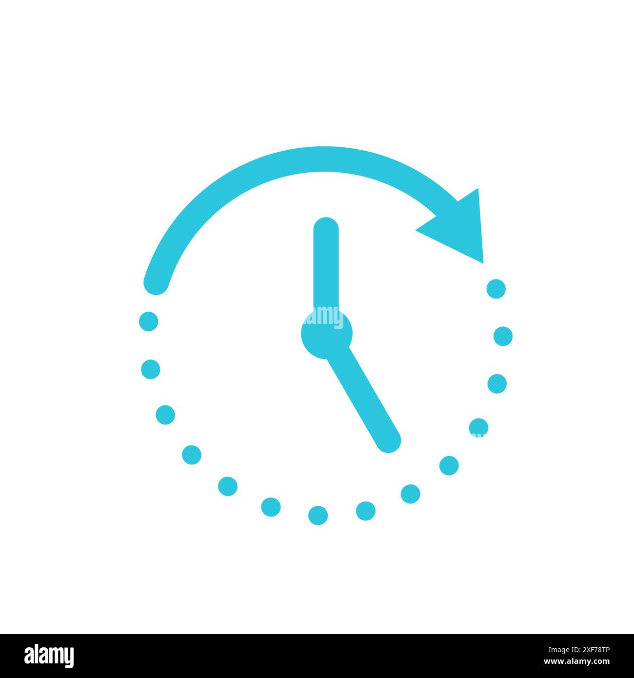 Time passing icon.. Isolated on white background. From blue icon set ...