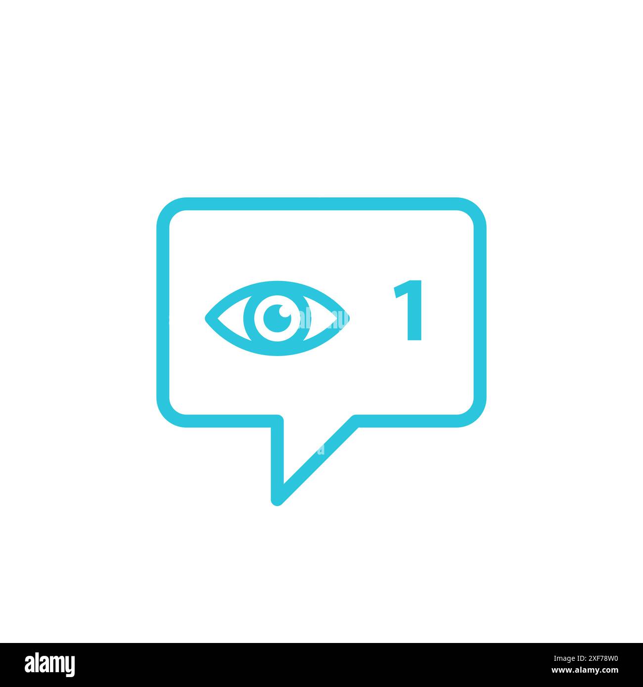 View icon. Isolated on white background. From blue icon set Stock ...