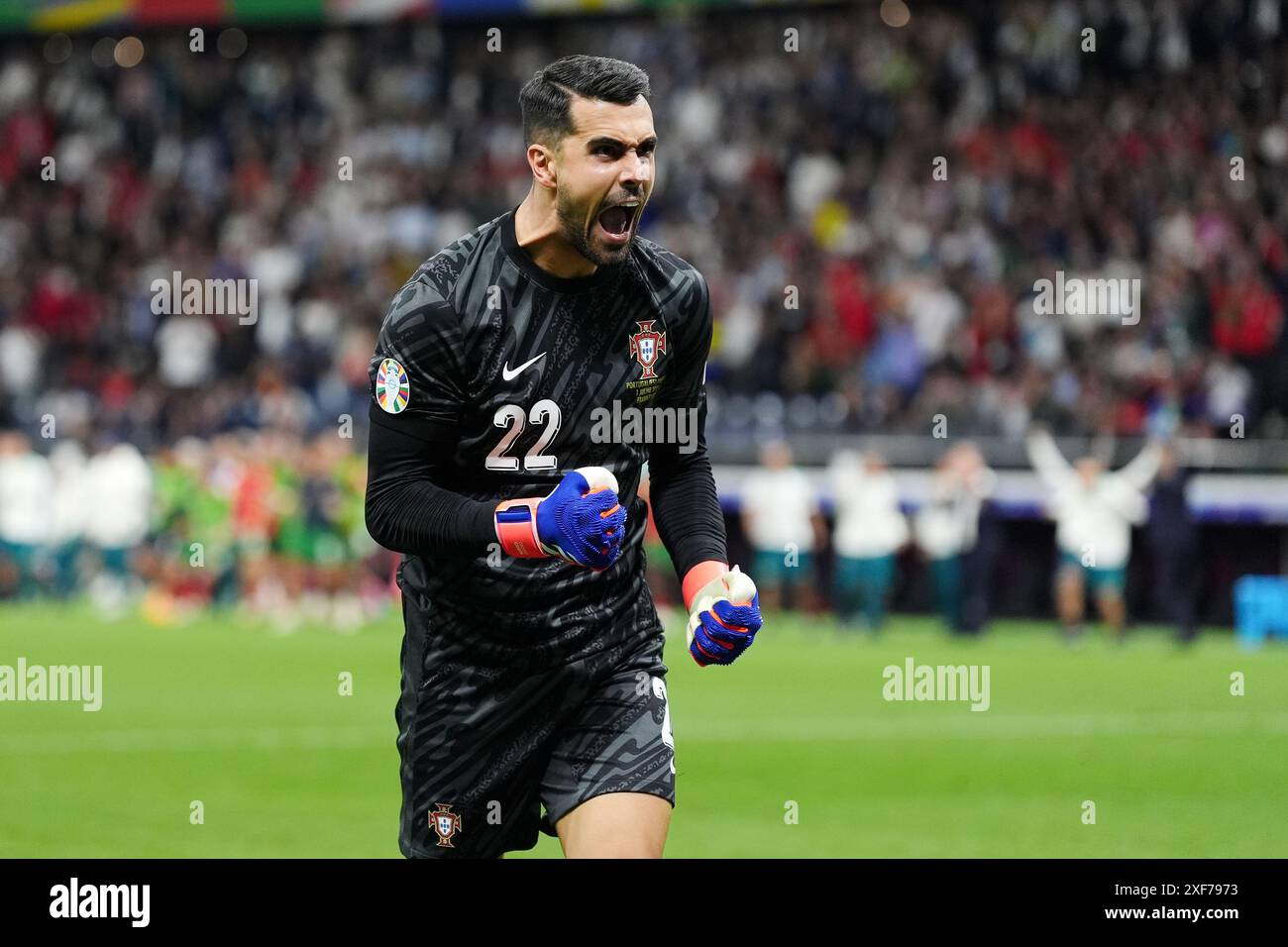 Portugal goalkeeper Diego Costa celebrates saving a penalty from ...