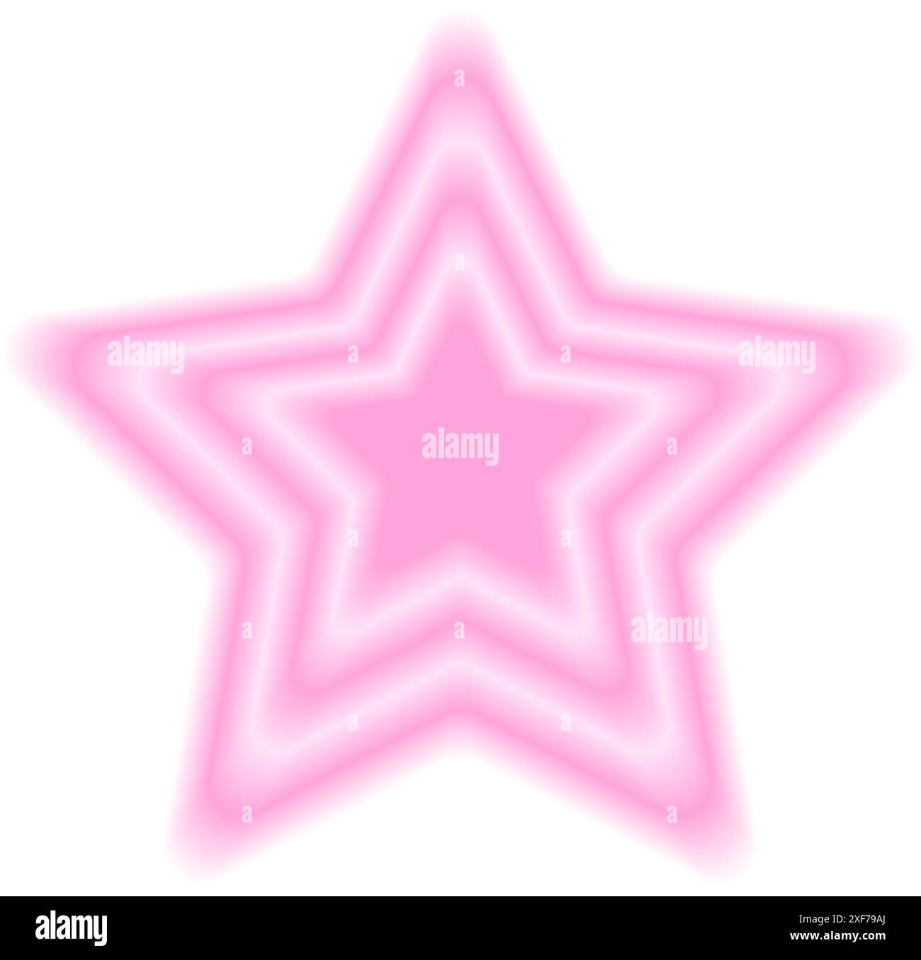 Pink star shape in holographic blurry style. Trendy y2k sticker with ...