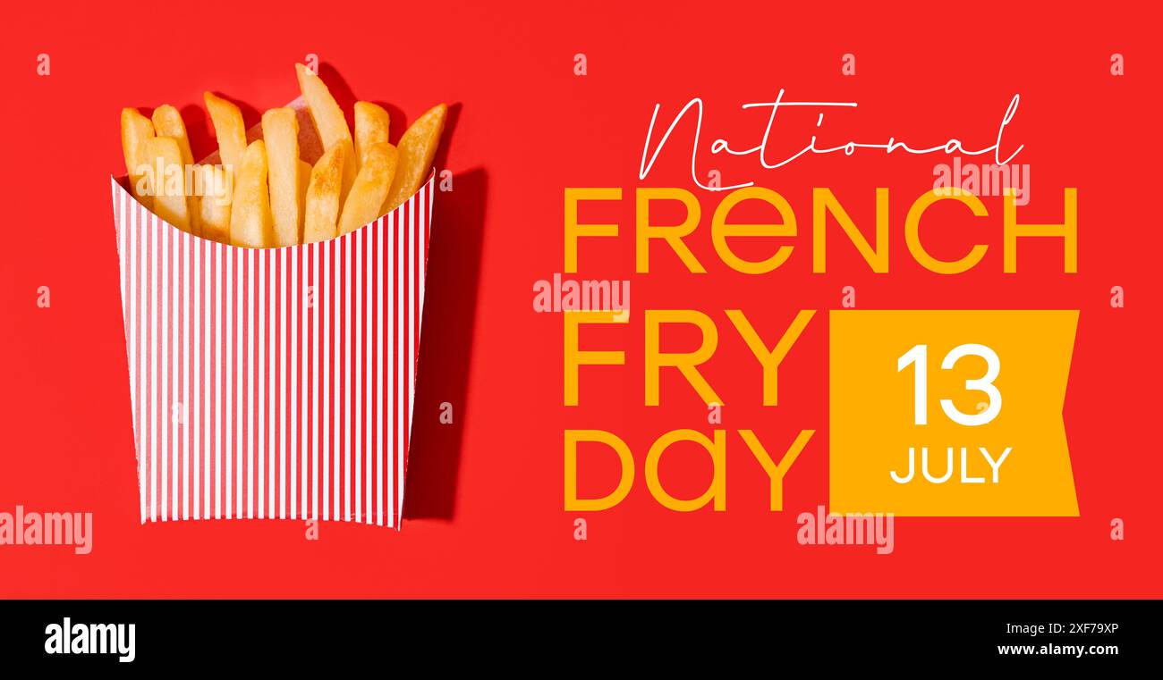 Banner for National French Fry Day Stock Photo - Alamy