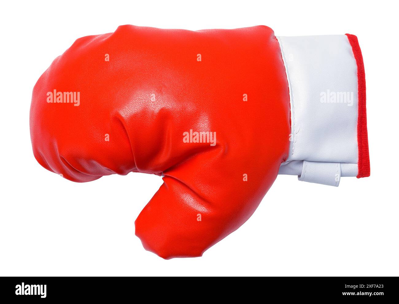 Red Boxing Glove Top View Cut Out on White Stock Photo - Alamy
