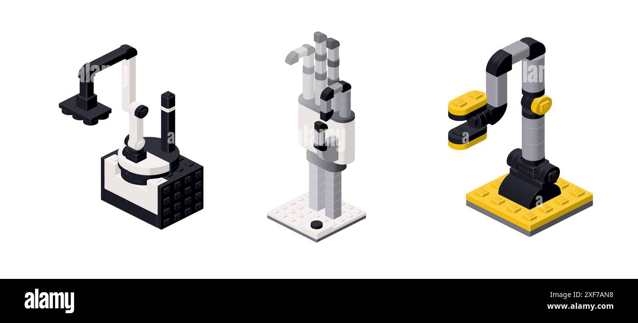 Set of industrial robots in isometry. Vector Stock Vector Image & Art - Alamy