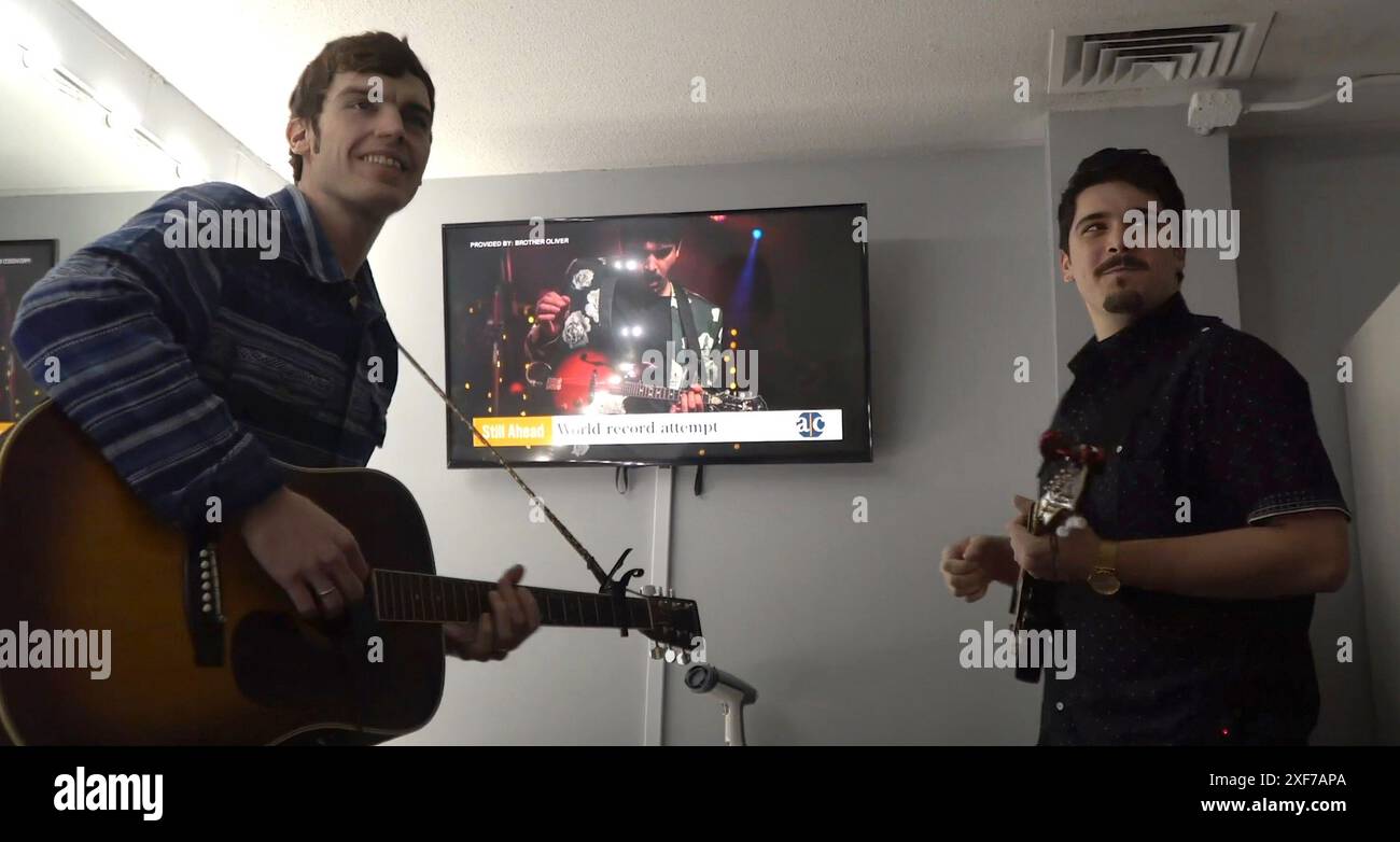 HOW TO BREAK A WORLD RECORD, from left: Andrew P. Oliver, Stephen Oliver, 2024. © Freestyle ...