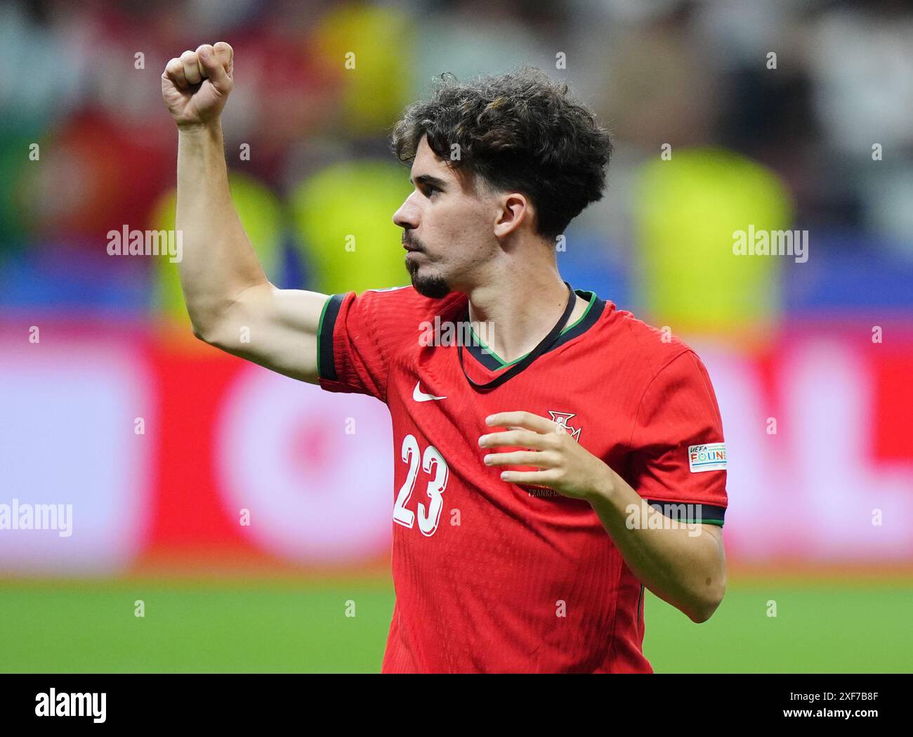 Portugal's Vitinha celebrates victory after the UEFA Euro 2024, round ...