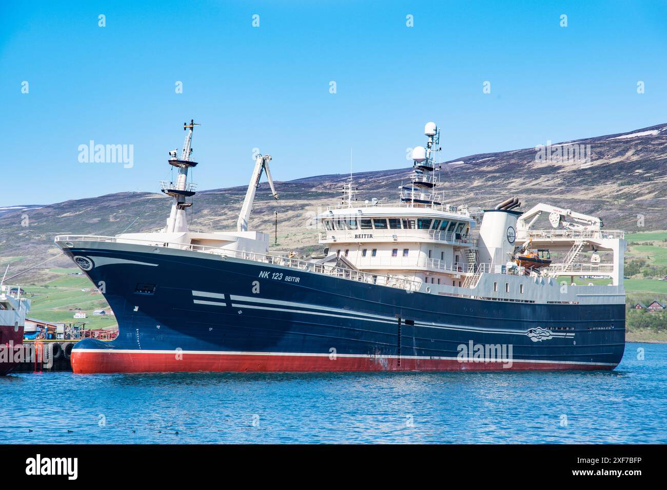 Akureyri Iceland, May 31, 2023: Pelagic fishing Trawler Beitir in port ...