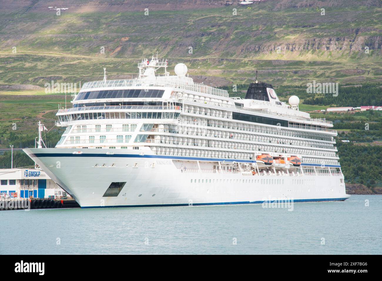 Akureyri Iceland, June 15. 2023: Cruise ship Viking star in port of ...