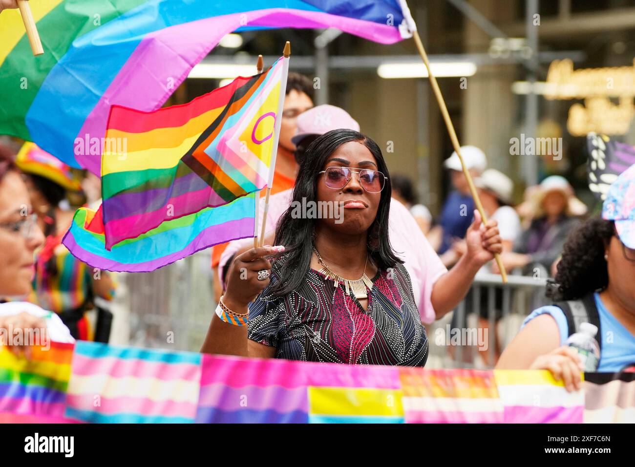 Bronx Borough President Vanessa L. Gibson walks in the NYC Pride March ...