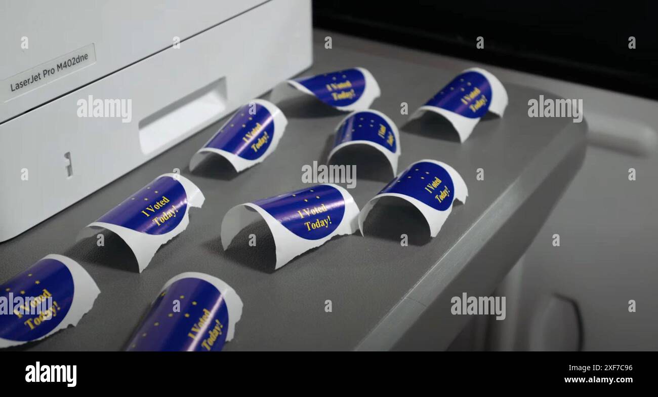 MAJORITY RULES, 'I Voted Today' stickers, 2024. © Abramorama / courtesy ...