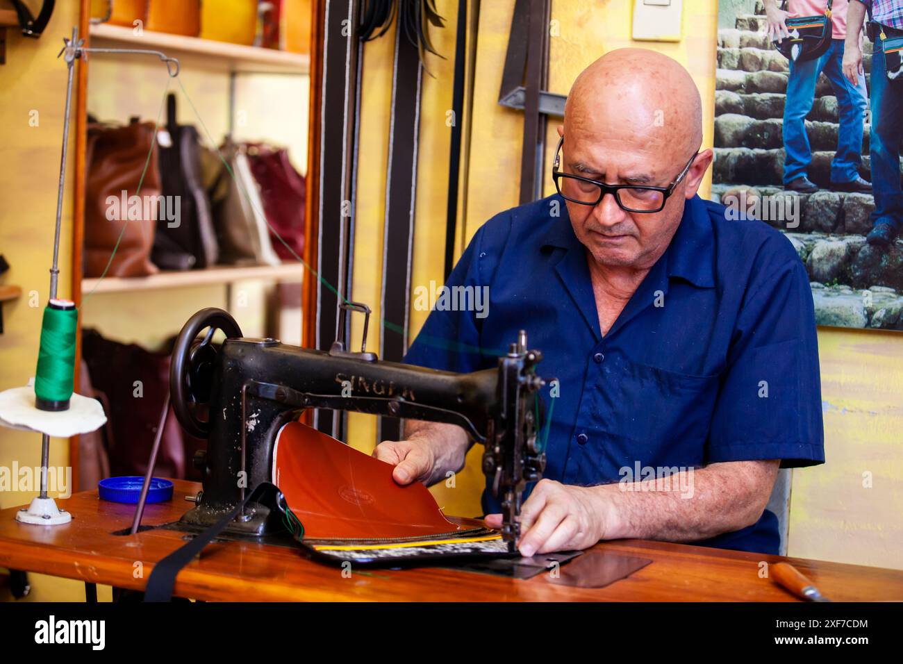 Jerico, Colombia - January 16, 2024: Famous saddlery workshop in the ...