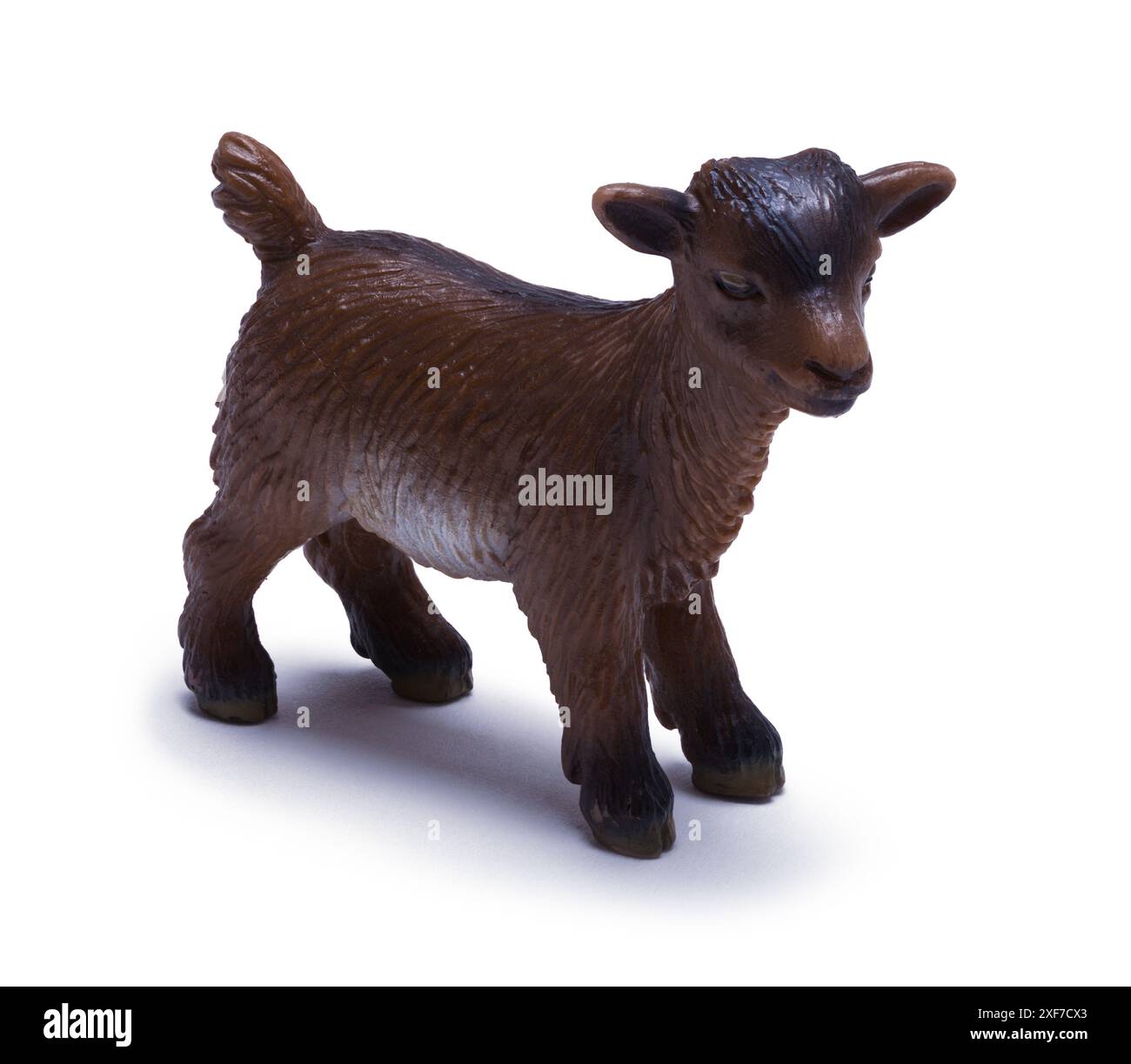 Toy Plastic Goat Cut Out on White Stock Photo - Alamy