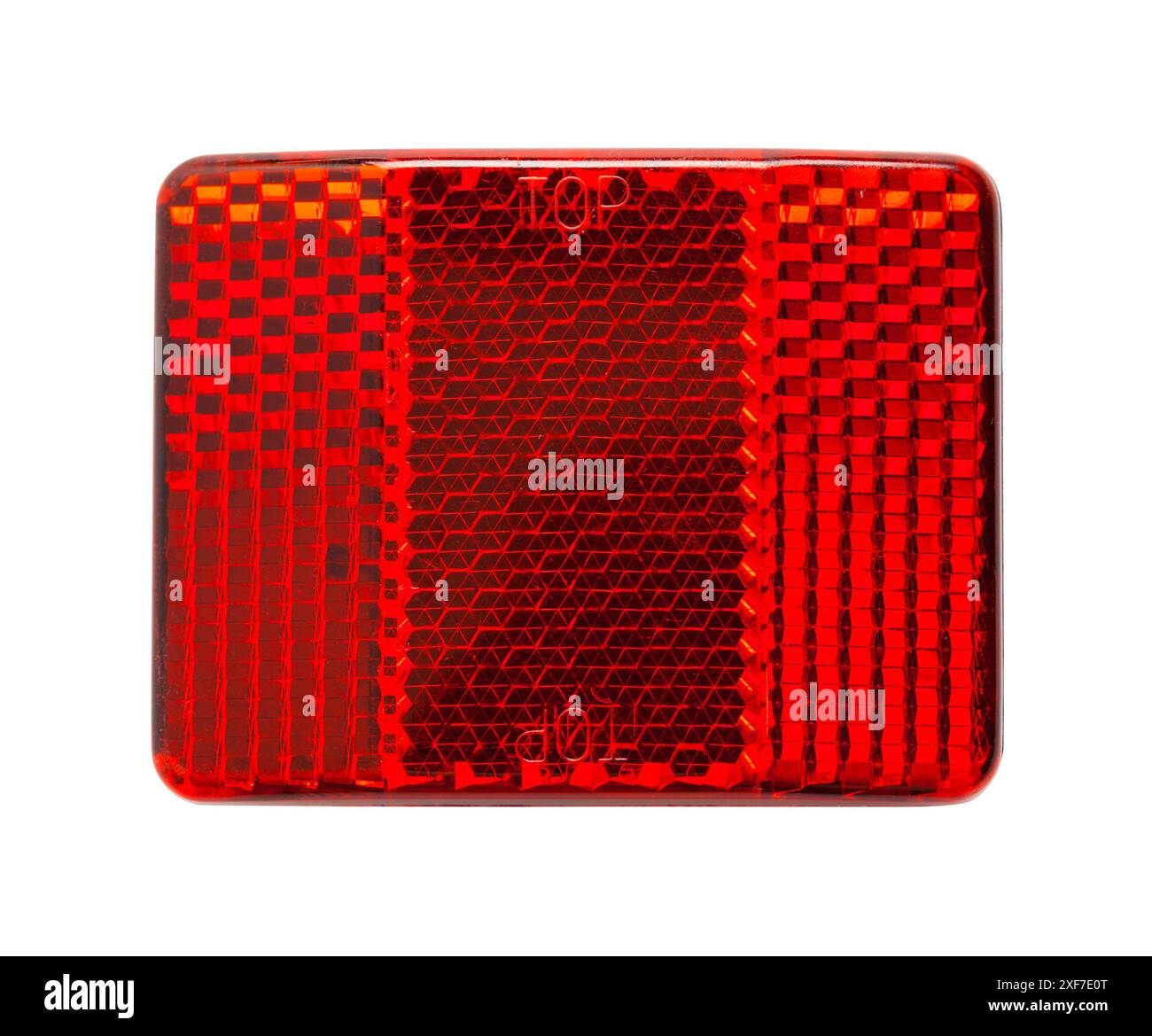 Red Bike Reflector Cut Out on White Stock Photo - Alamy