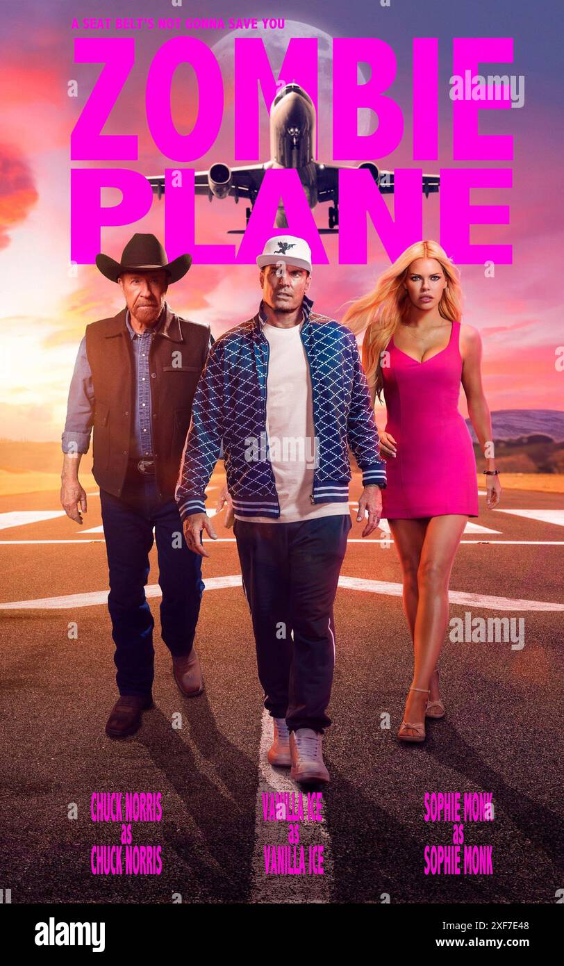 ZOMBIE PLANE, poster, from left: Chuck Norris, Vanilla Ice, Sophie Monk ...