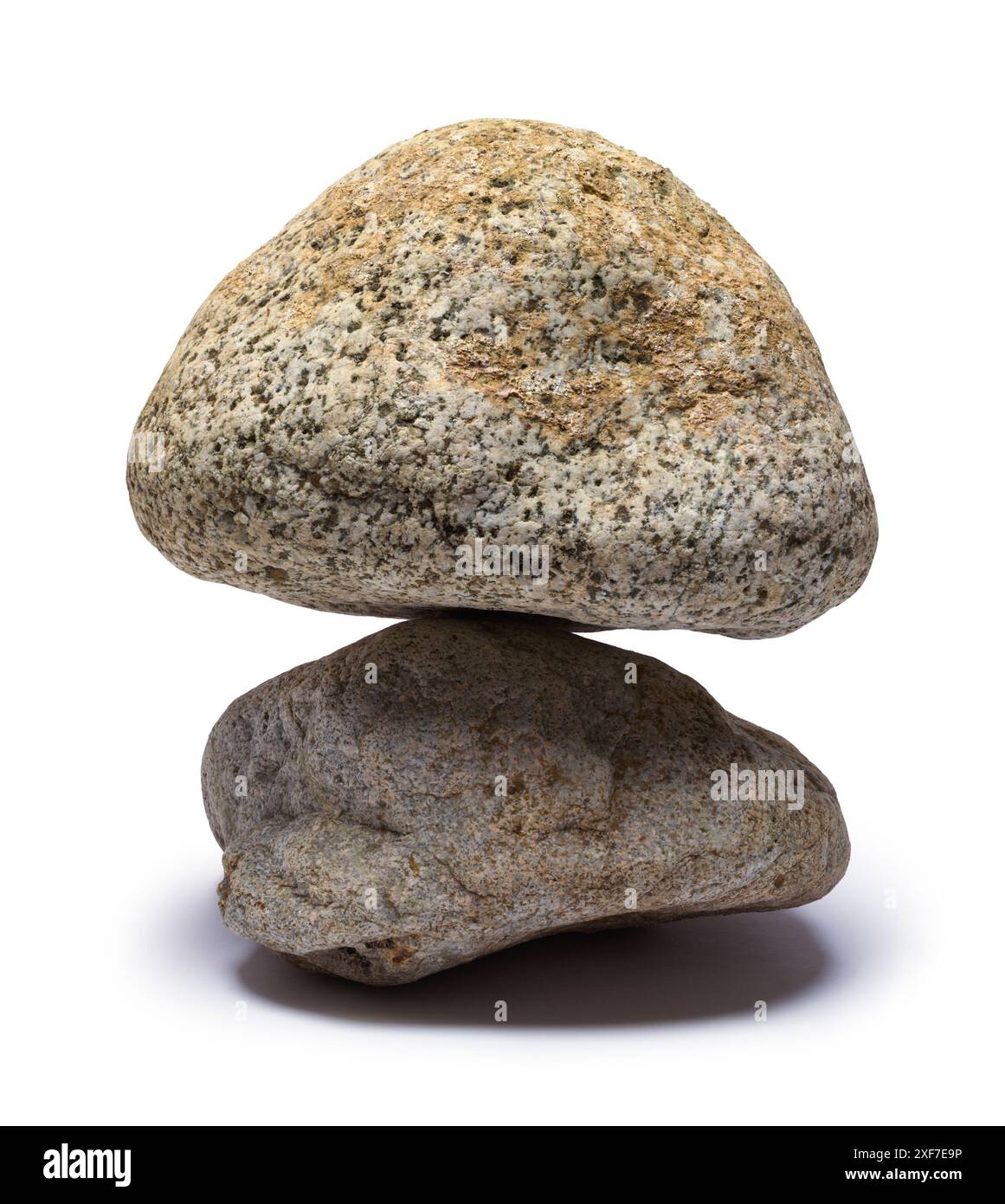 Two Stacked Rocks Cut Out on White Stock Photo - Alamy