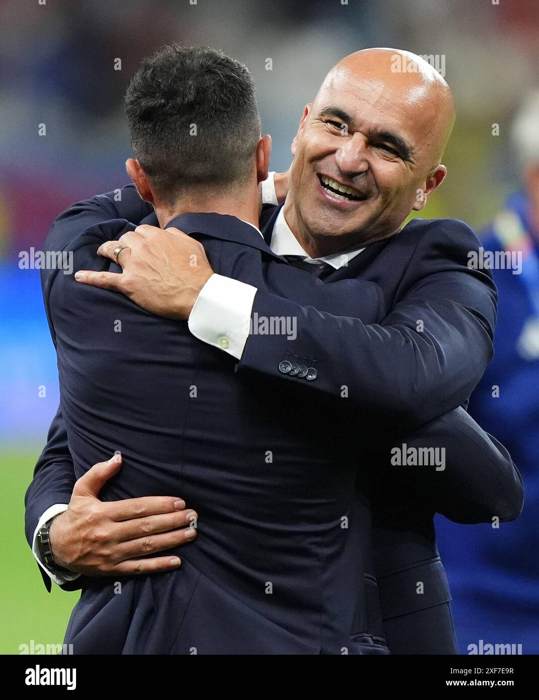 Portugal manager Roberto Martinez celebrates after winning the UEFA ...