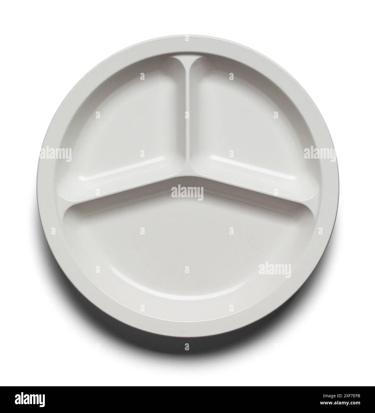 Round Plastic Lunch Tray Cut Out on White Stock Photo - Alamy