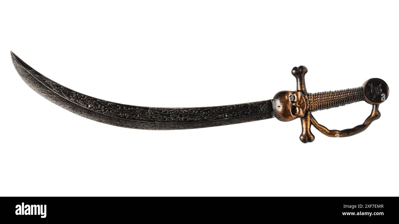 Toy Pirate Sword Cut Out on White Stock Photo - Alamy