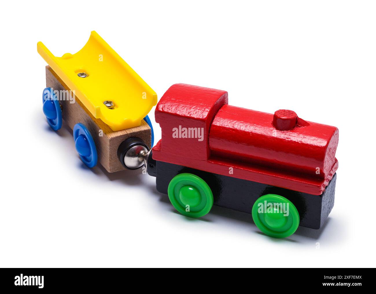 Toy Train Engine Cut Out on White Stock Photo - Alamy