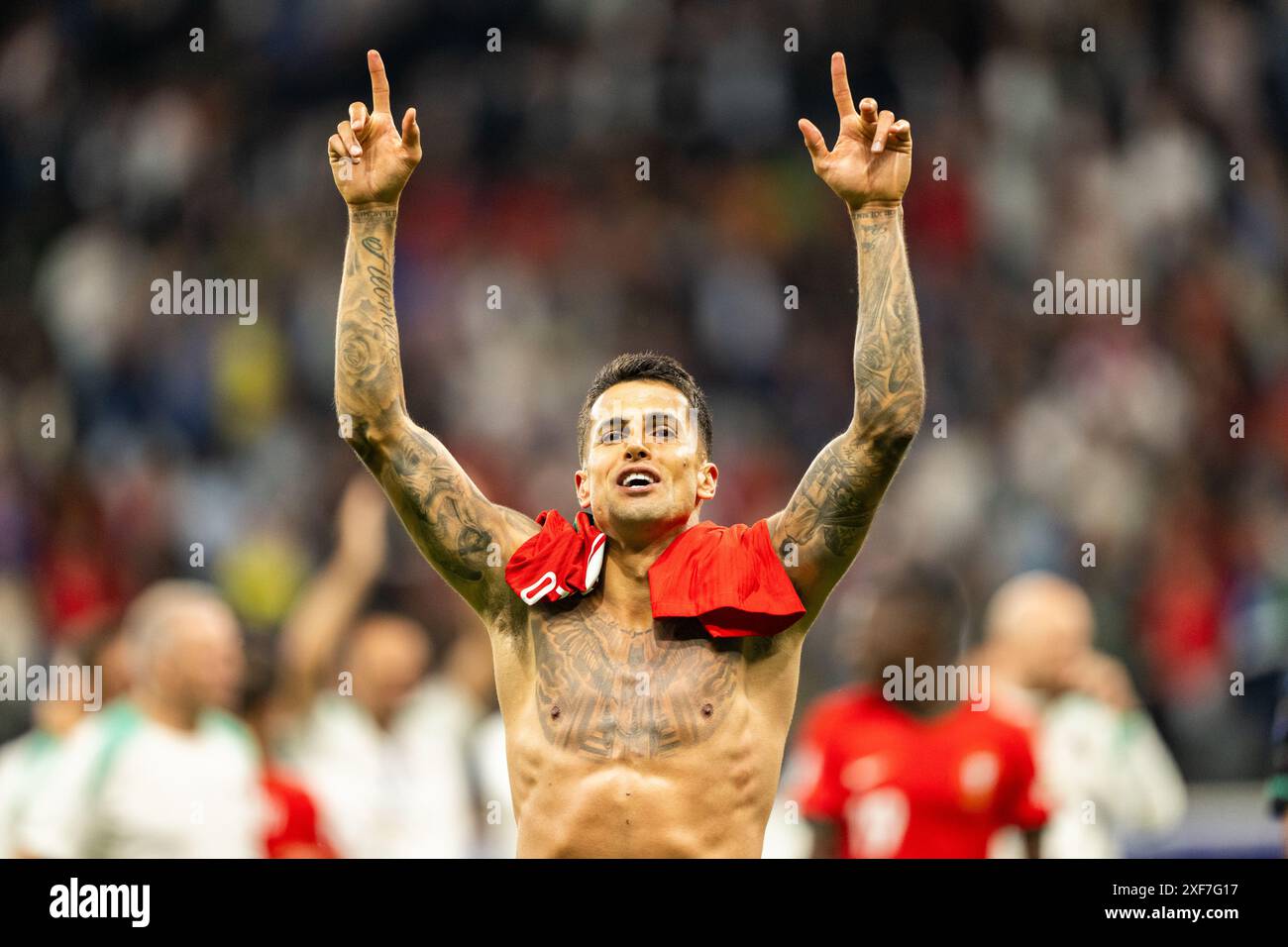 Frankfurt, Germany. 01st, July 2024. Joao Cancelo (20) of Portugal seen ...