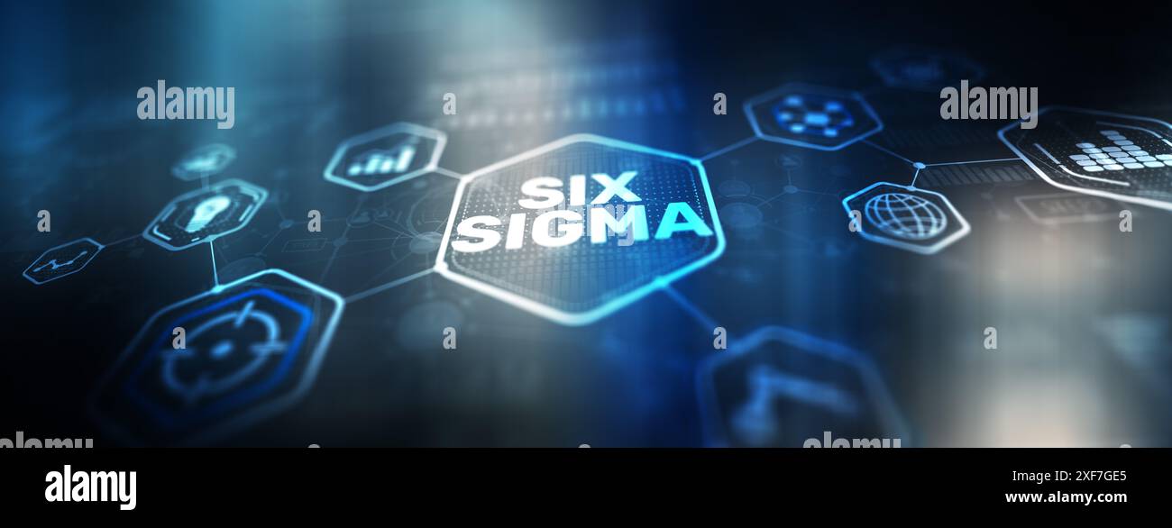 Six Sigma. Innovation technology concept. Universal background Stock ...
