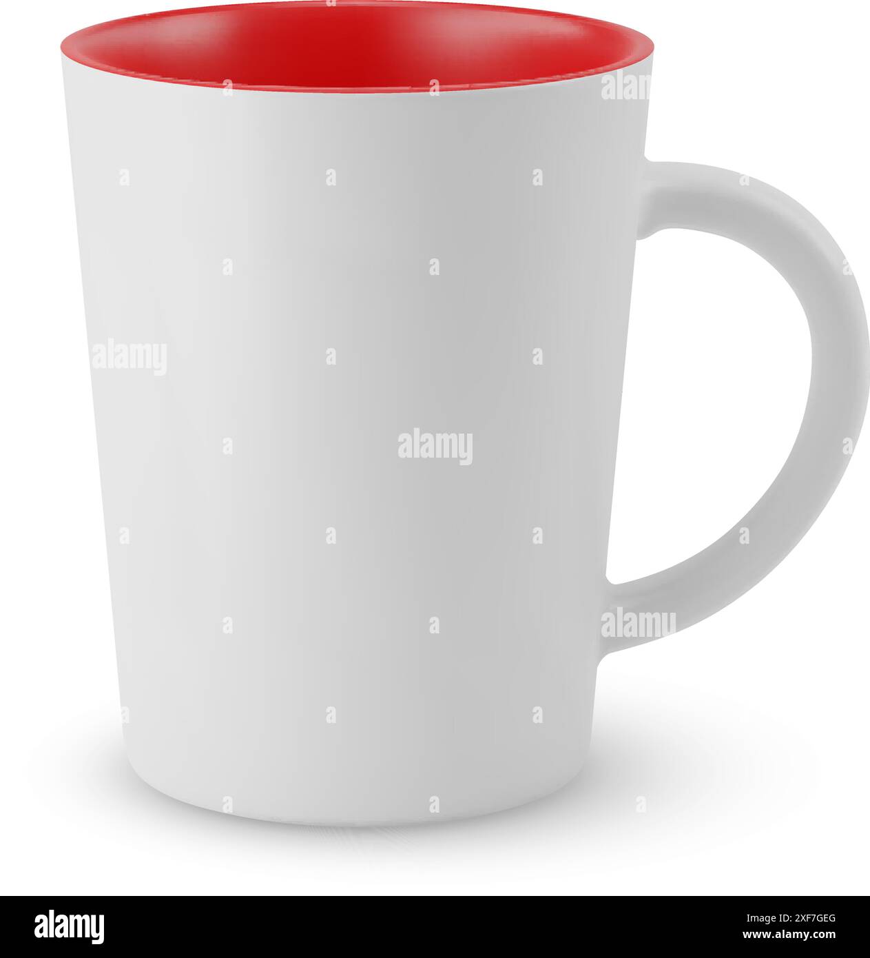 Illustration of Empty White Coffee Cup or Tea Mug on a White Background ...