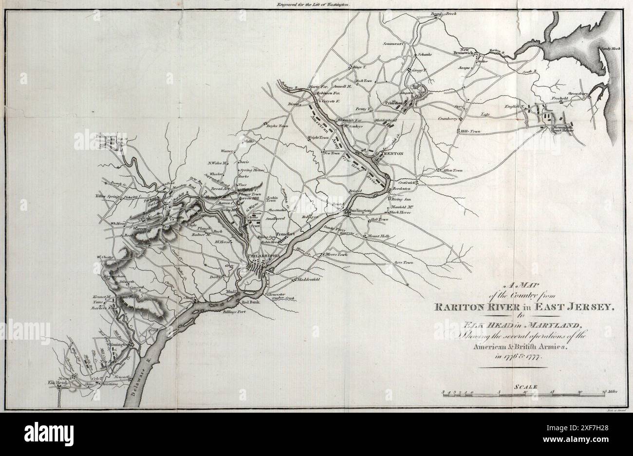 A map of the country from Rariton River in East Jersey, to Elk Head in ...
