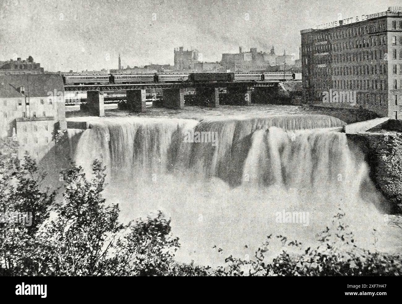 Upper falls of the Genesee, New York, circa 1899 Stock Photo - Alamy