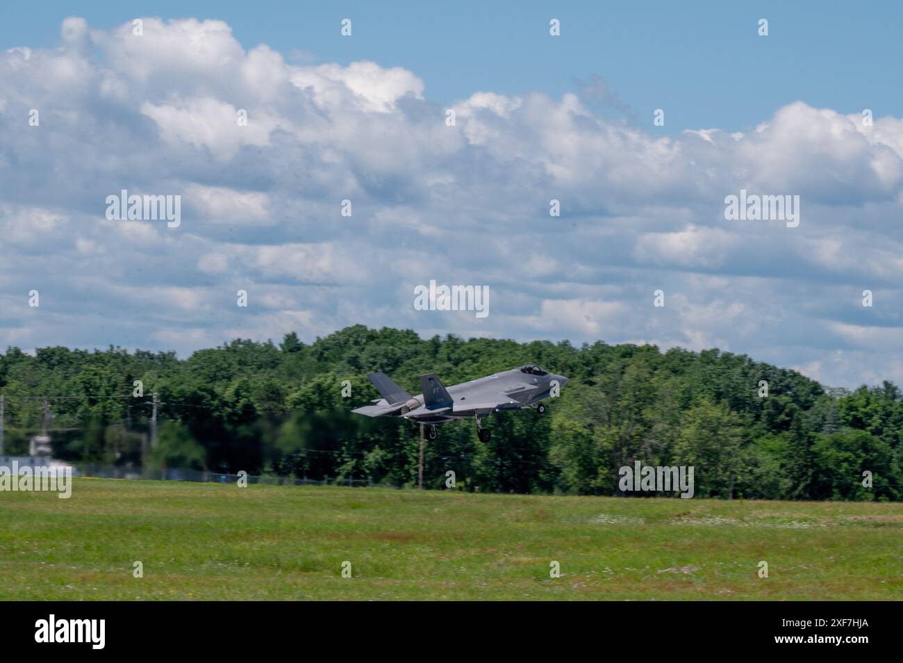 An F-35A Lightning II assigned to the 134th Fighter Squadron, 158th ...