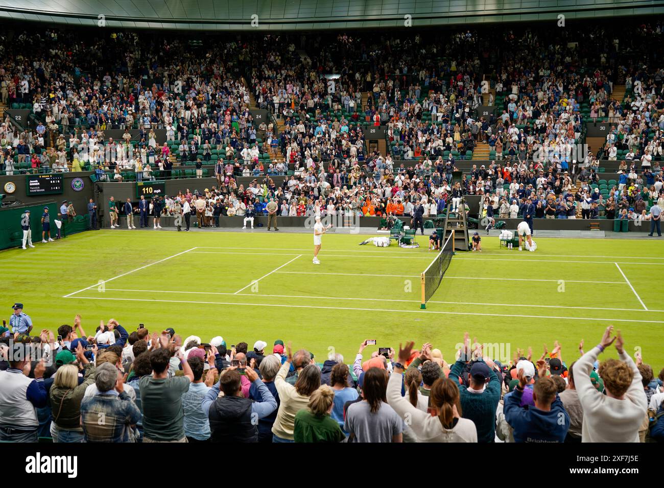 Jannik Sinner beat Yannick Hanfmann in the first round of the Wimbledon ...