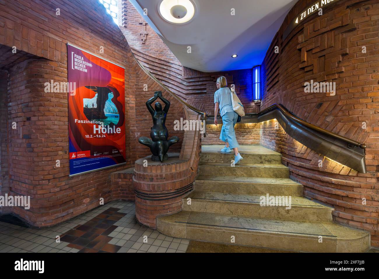 Staircase to the Paula Modersohn-Becker Museum in Böttcherstraße in ...