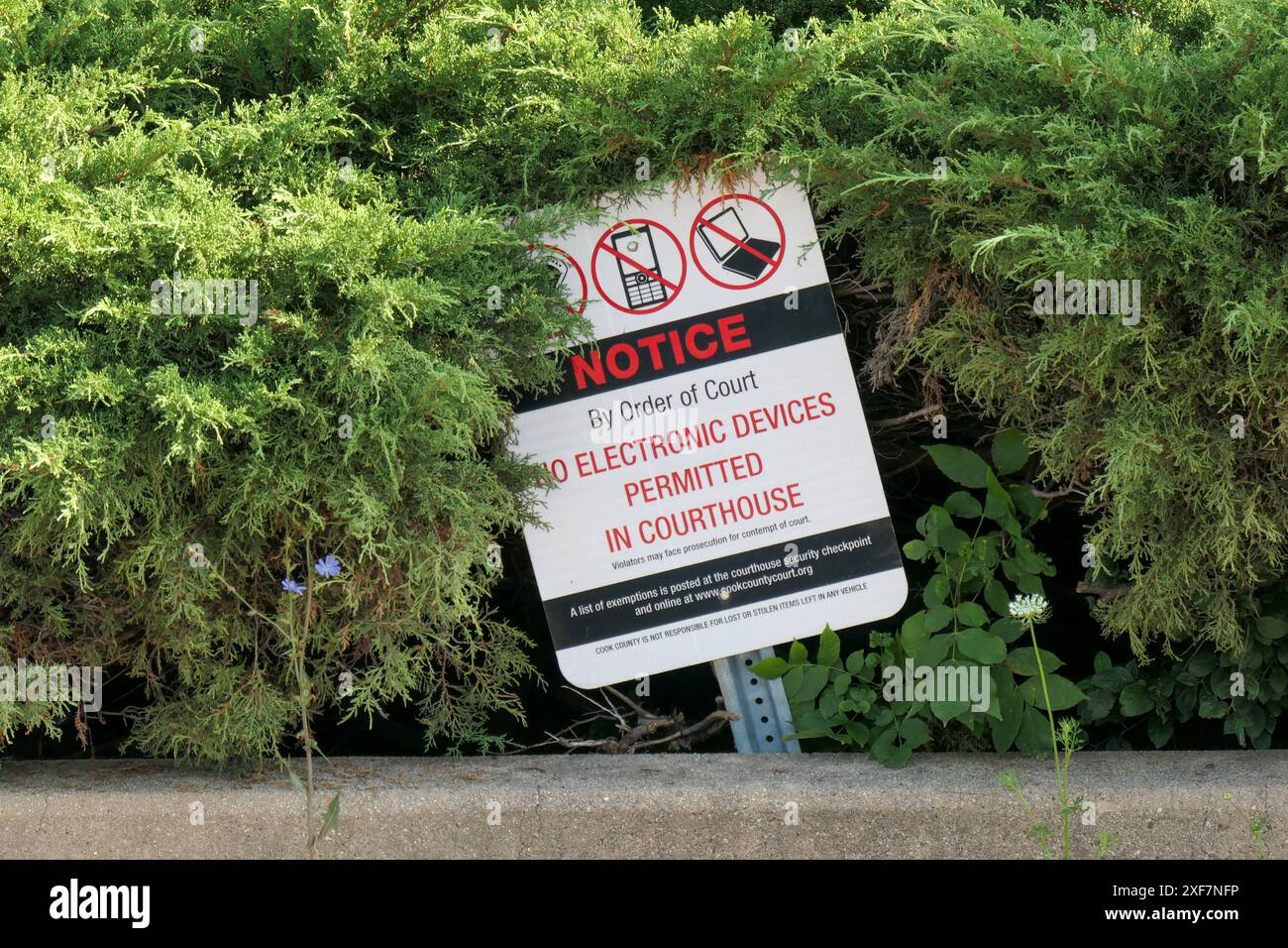 Electronic devices prohibited from courthouse sign in Cook County ...