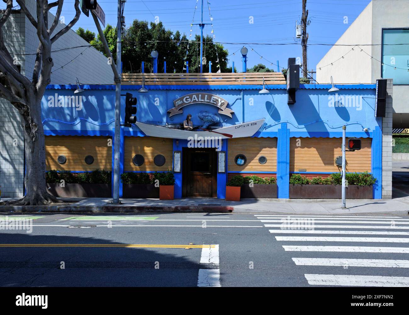 Nautical themed facade of The Galley bar and restaurant on Main St. in ...