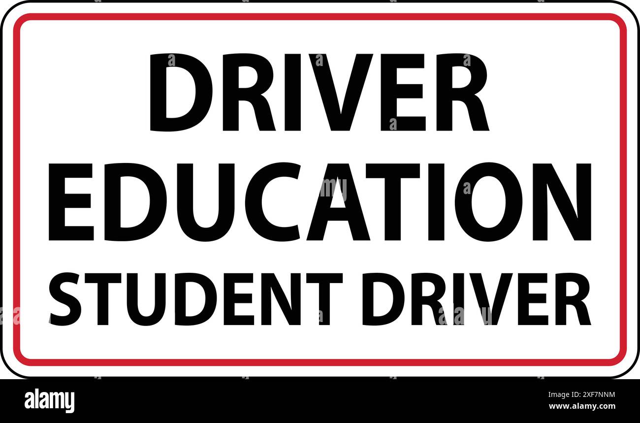 Car learner plate Stock Vector Images - Alamy