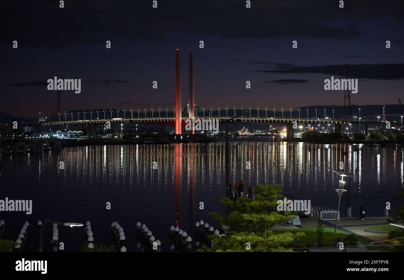 Melbourne, Australia. 1st July, 2024. A stunning view of the lighting ...