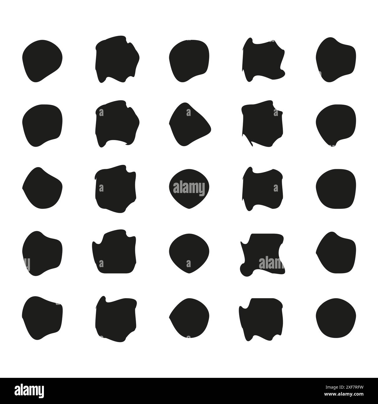 Abstract dot pattern. Black vector spots. Irregular shape design ...