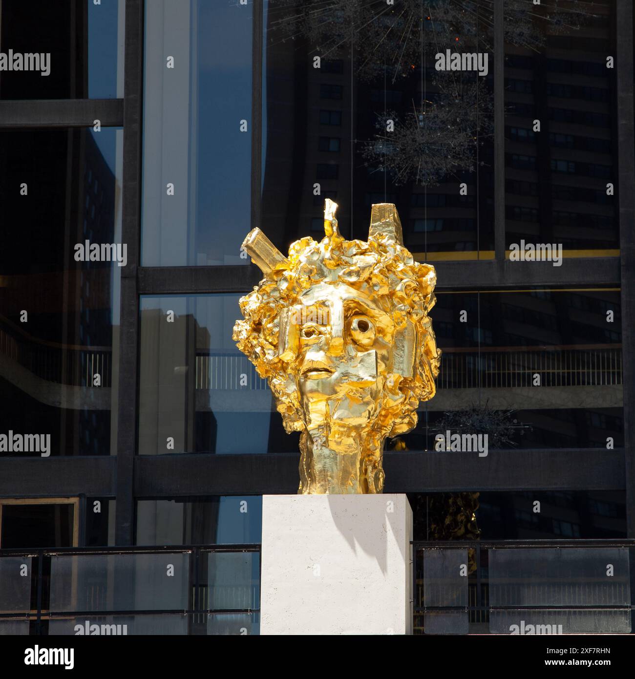 A view of artist George Condo's 13-foot-tall sculpture called ...
