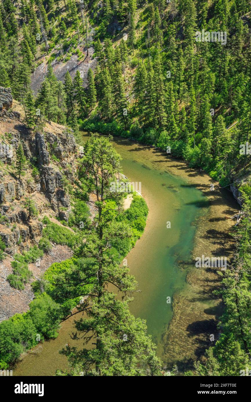 blackfoot river in a canyon near ovando, montana Stock Photo - Alamy