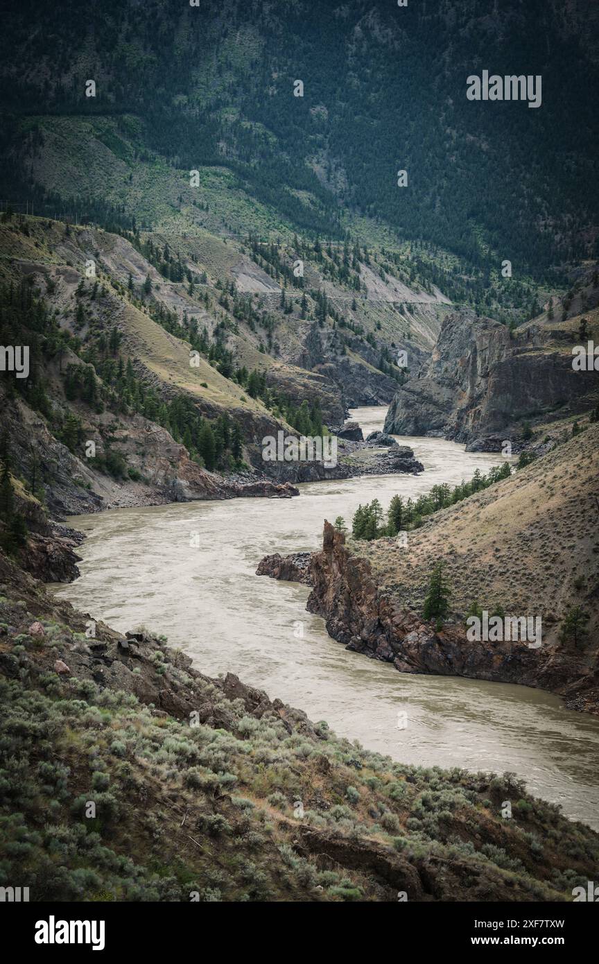 The Fraser River near Lillooet BC, Canada along highway 99 Stock Photo ...
