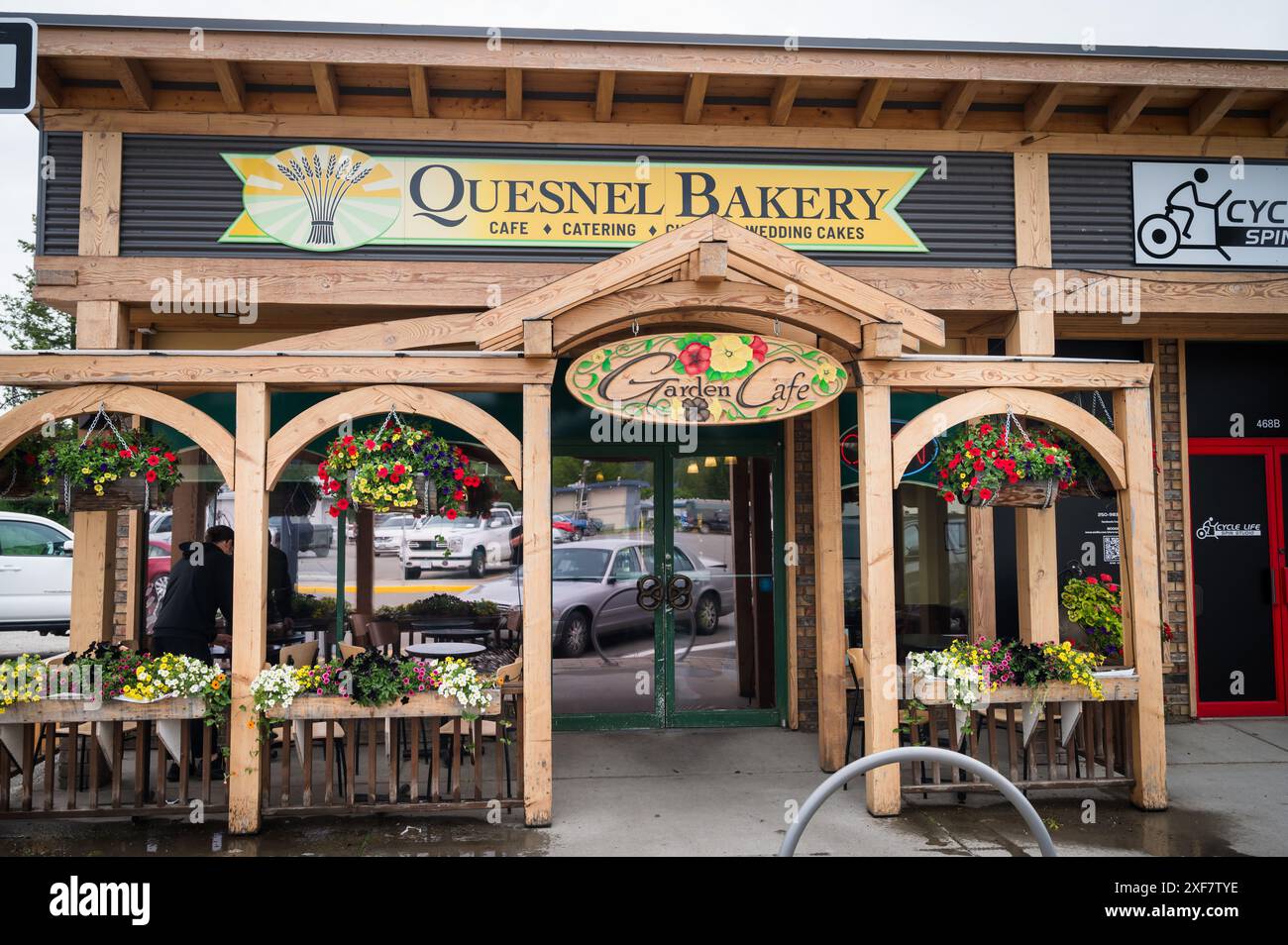 The Quesnel Bakery, a street cafe in Quesnel BC, Canada Stock Photo - Alamy