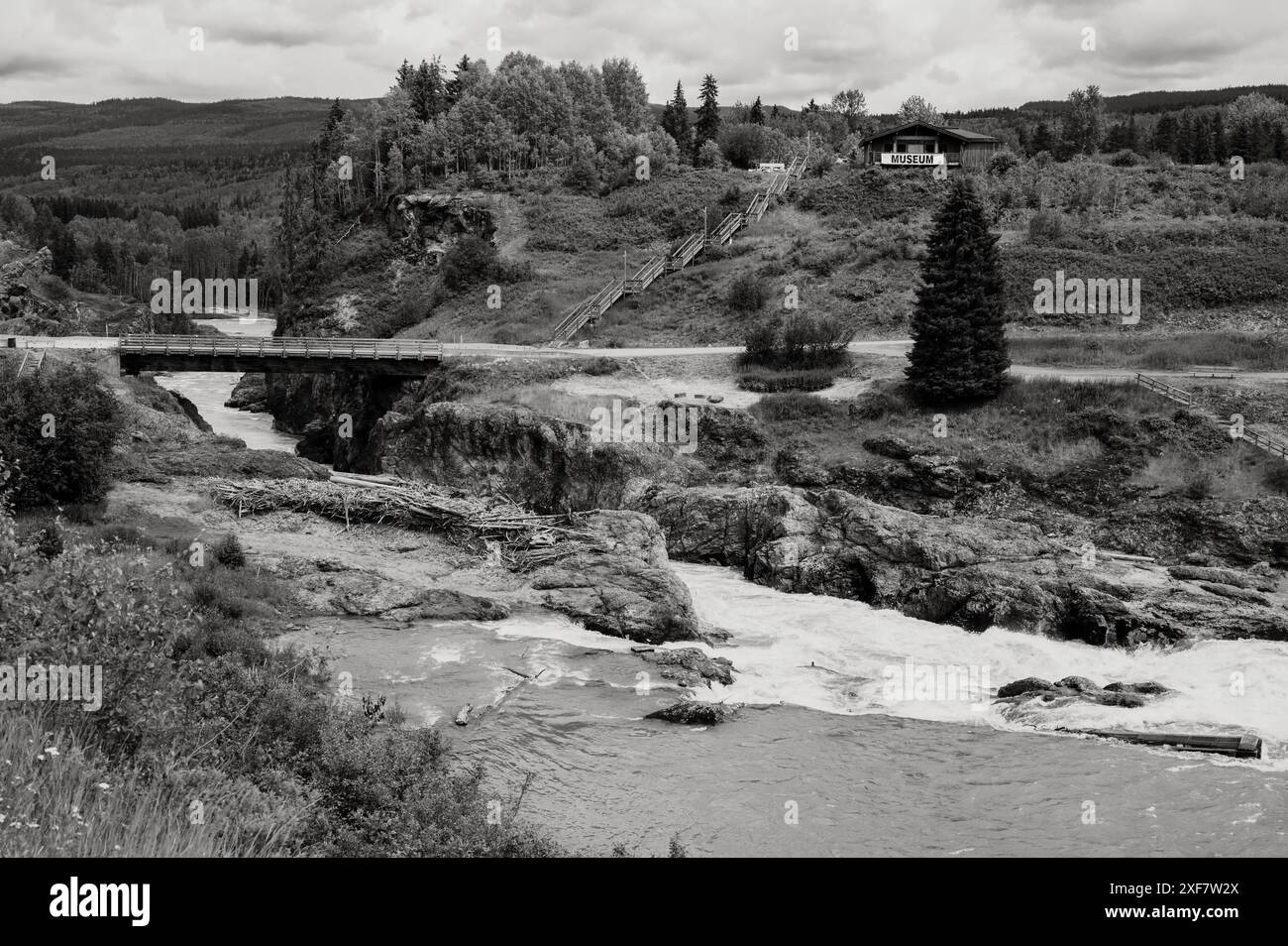 The Buckley River Canyon at Moricetown is a Wet'suwet'en village on the ...